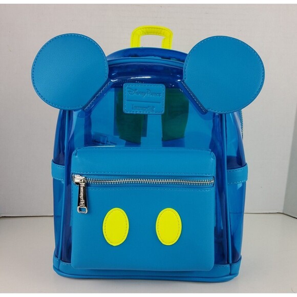 Loungefly | Bags | Disney Parks Loungefly Mickey Mouse Clear Blue Neon ...